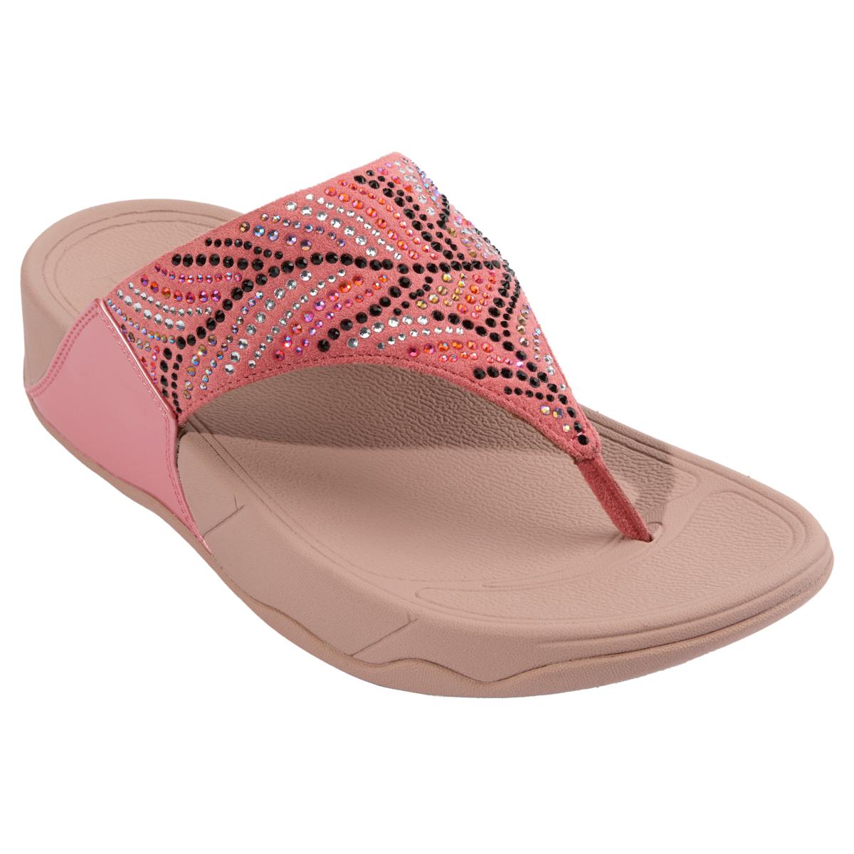 FitFlop Lulu Crystal Feather Toe-Post Sandal - 23402911 | HSN