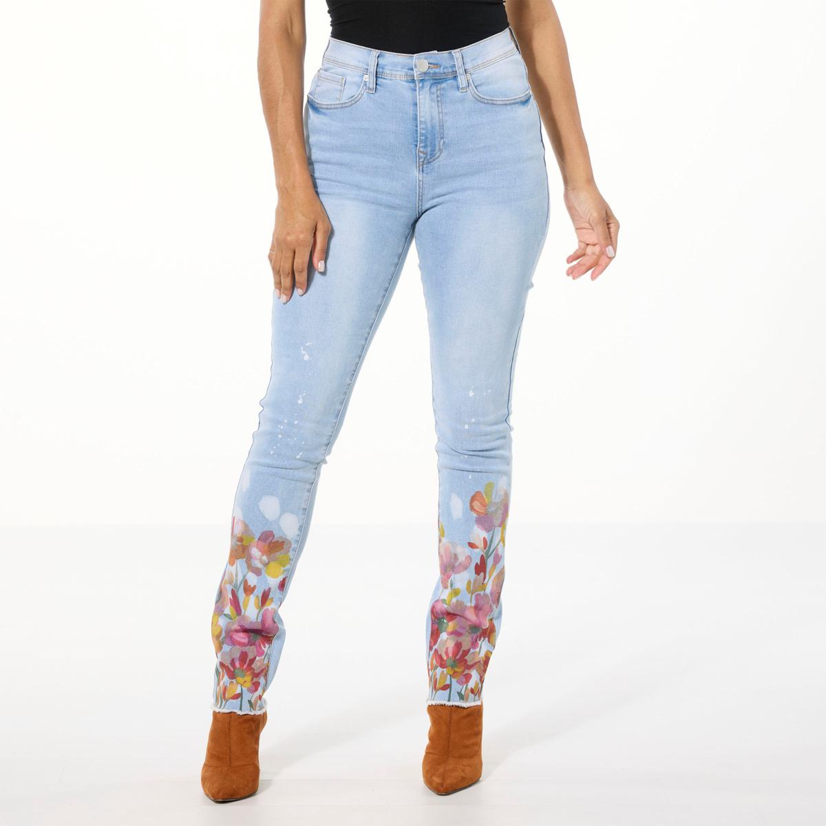 DG2 by Diane Gilman New Classic Stretch Denim Embellished Skinny Jean | HSN