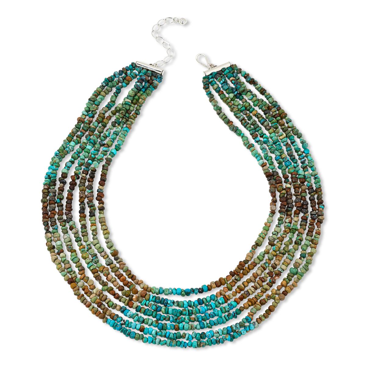 Jay King Spruce Mountain Turquoise Nugget Multi-Strand 18" Necklace | HSN