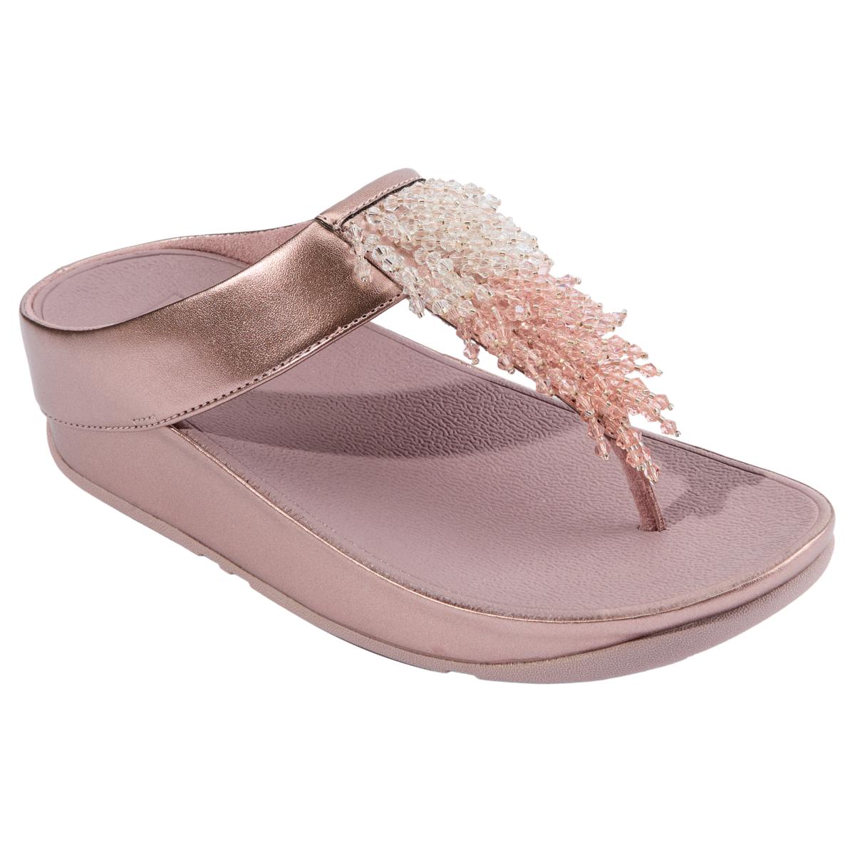 FitFlop Rumba Ombre Crystal Bead Toe-Thong Sandals - 23439122 | HSN