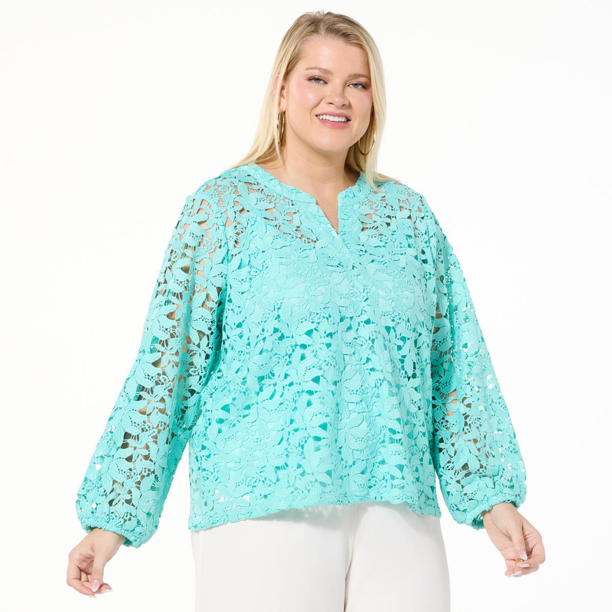 "As Is" C Wonder by Christian Siriano Lace Top with Cami | HSN
