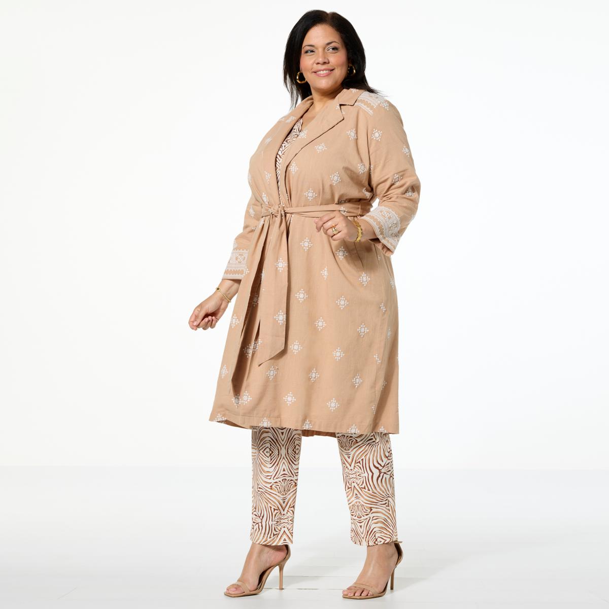 Mark & James by Badgley Mischka Nikki Embroidered Cotton Duster | HSN