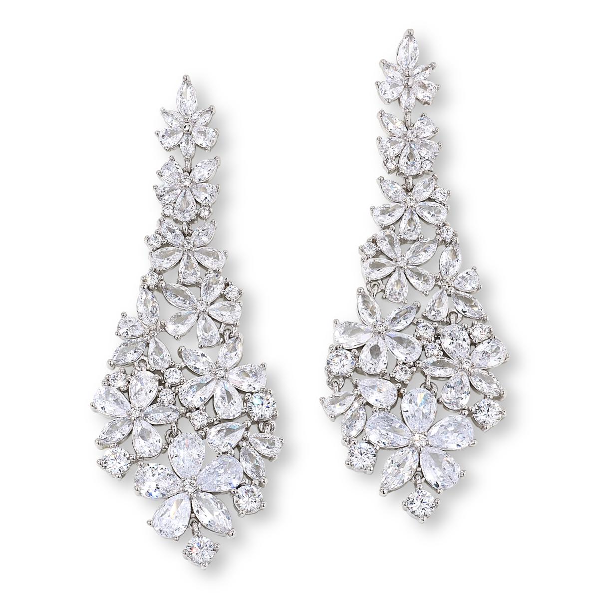 Radiance by Absolute™ Couture Mixed Cut Cluster Dangle Earrings | HSN