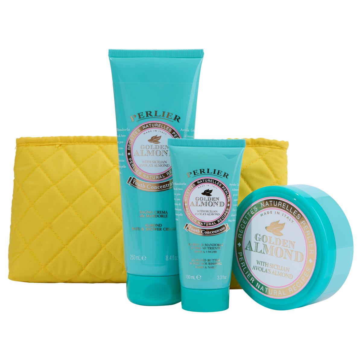 Perlier Golden Almond 3-piece Bath and Body Kit - 23536058 | HSN