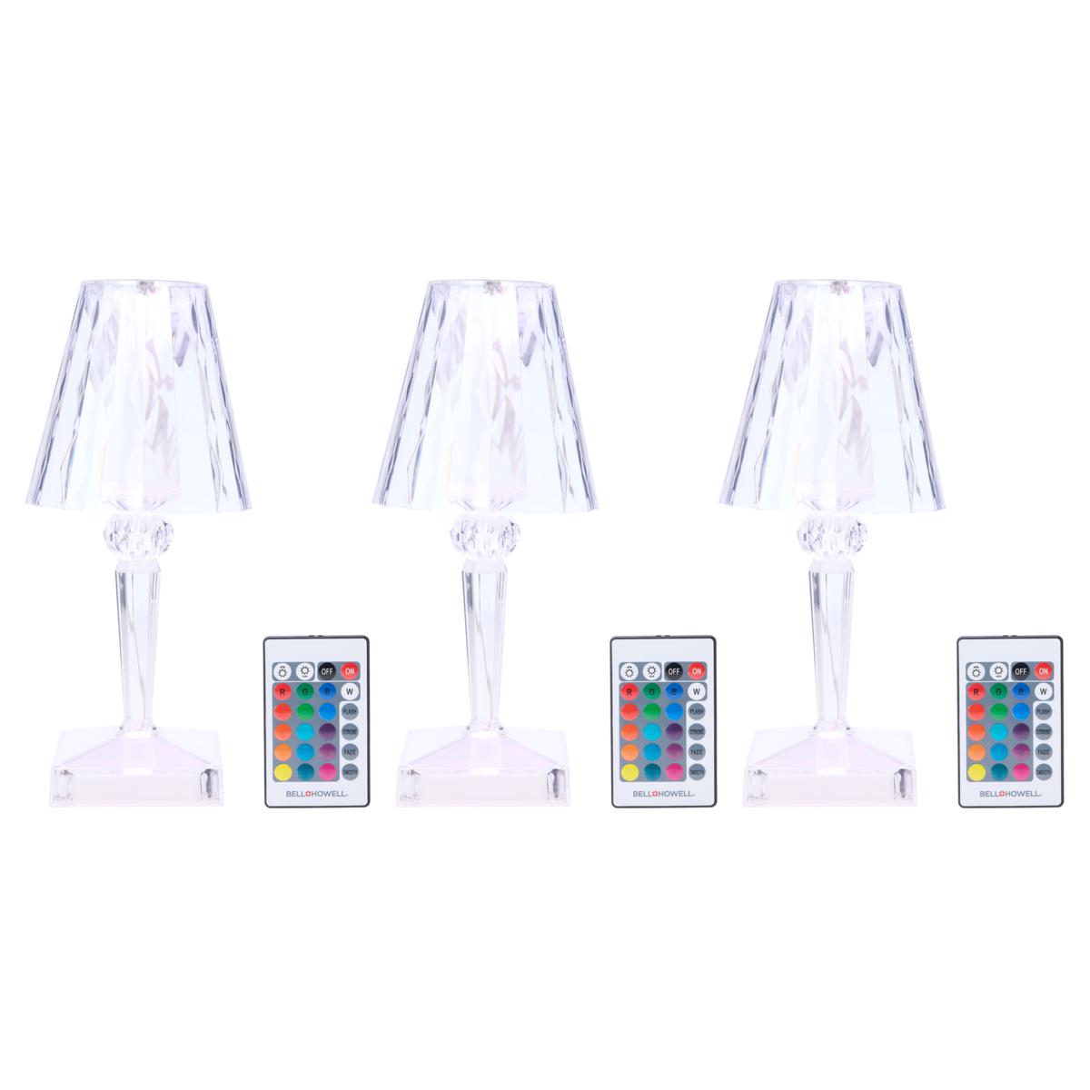 Bell+Howell Rechargeable Crystal Lamp - 3-pack | HSN
