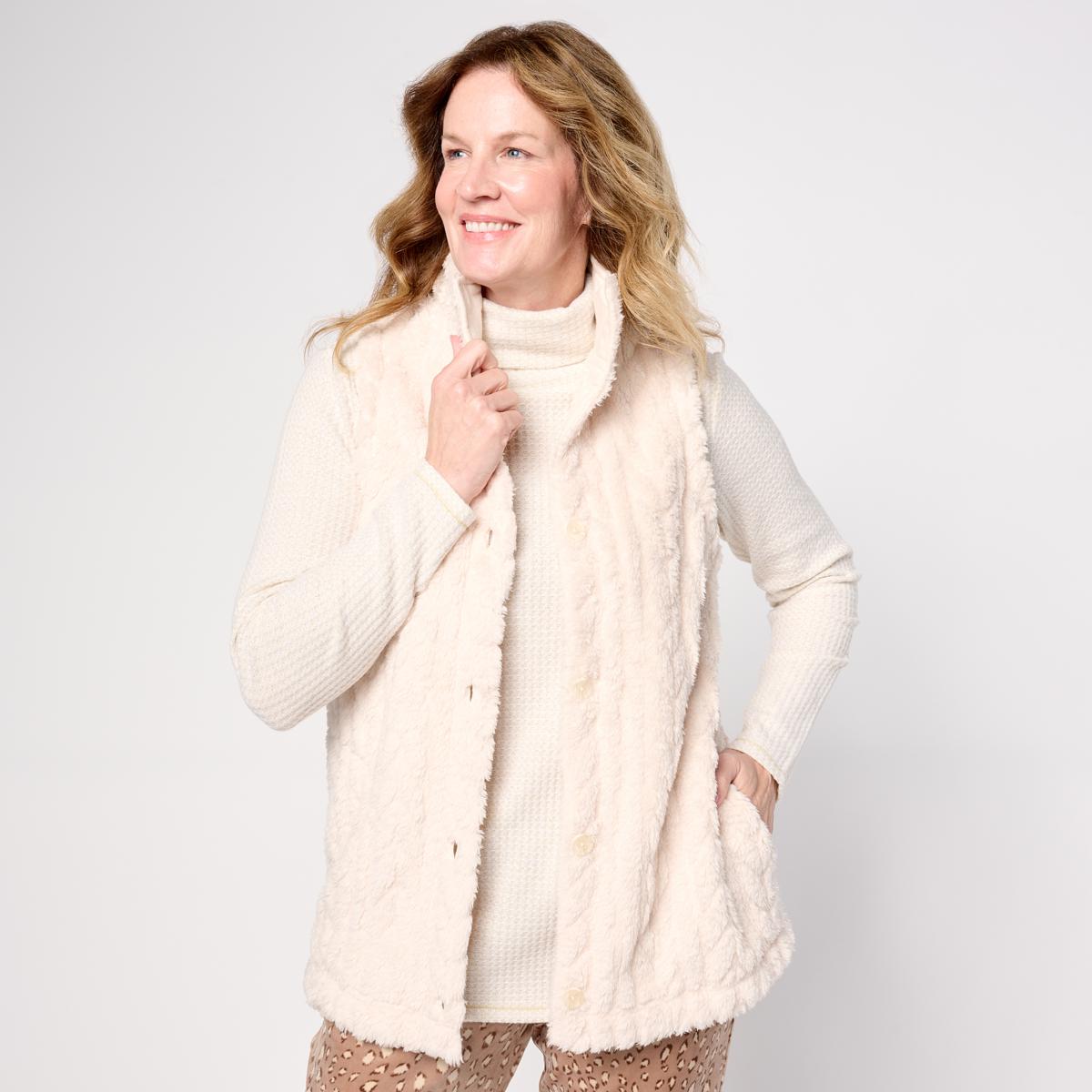 Comfort Code Sculpted Plush Sweater Vest | HSN