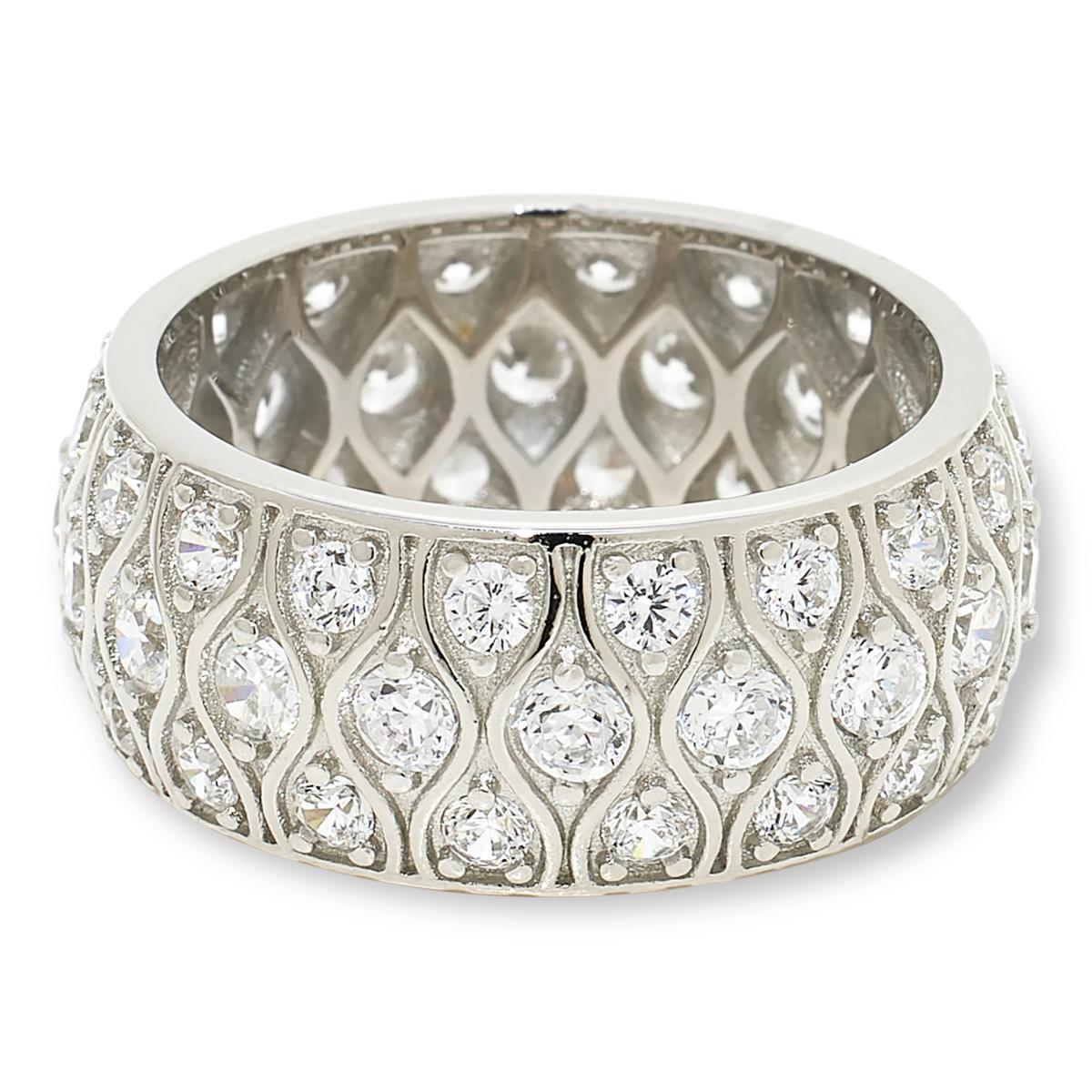 Radiance by Absolute™ Sterling Silver Triple Row Domed Band Ring | HSN