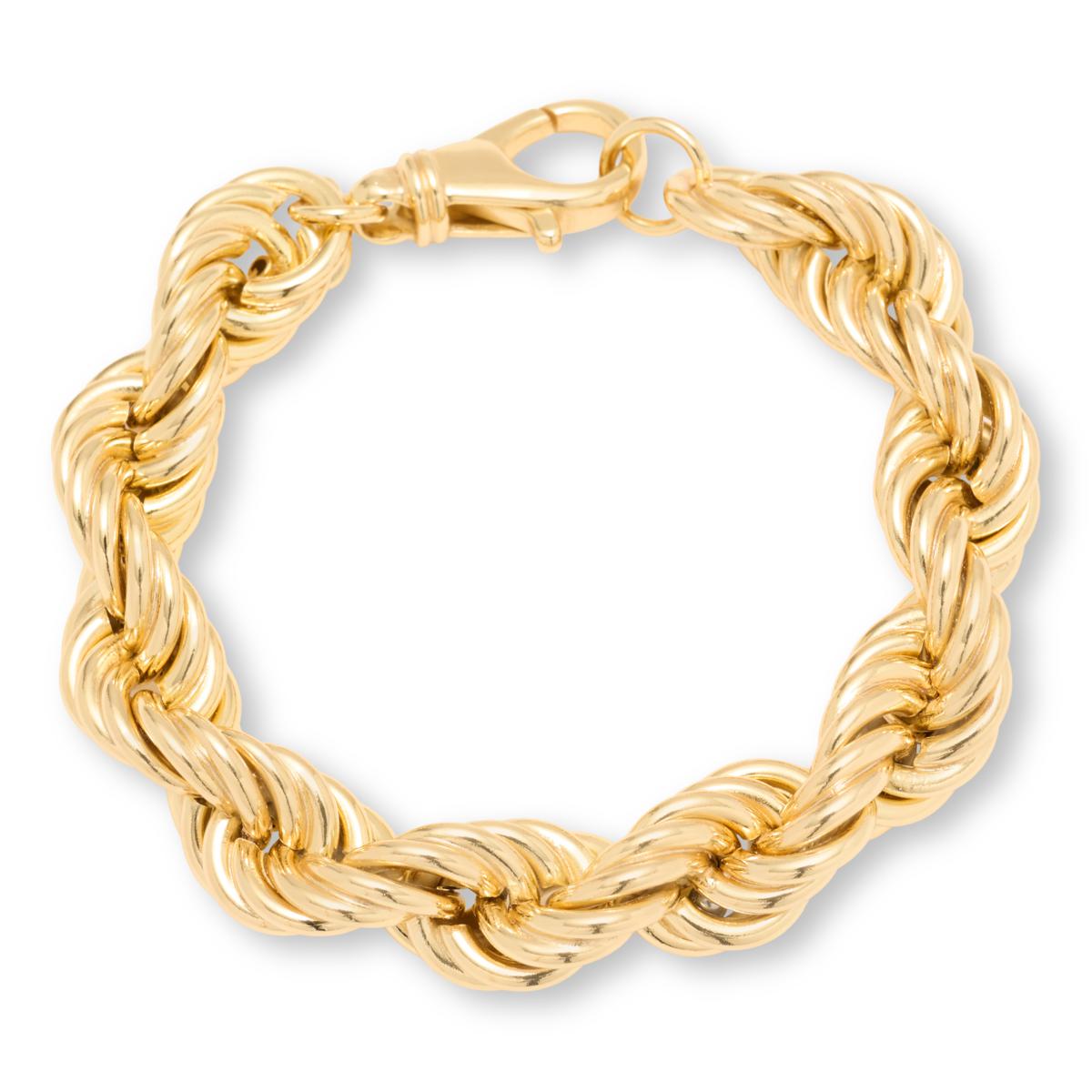 Bellezza Bronze Chunky Rope Chain Bracelet | HSN