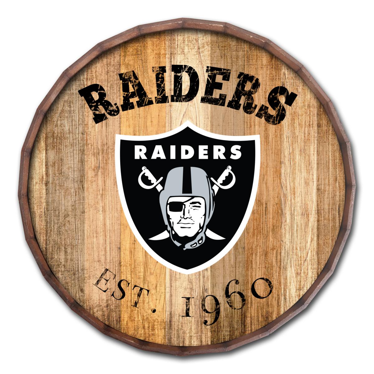 Oakland Raiders Established Date 24" Barrel Top - 9224811 | HSN