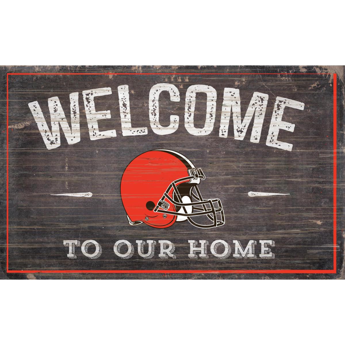 Officially Licensed NFL Welcome Sign - Cleveland Browns - 9255374 | HSN