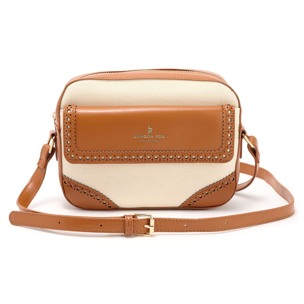 London Fog Canvas Everyday Lightweight Crossbody Bag | HSN