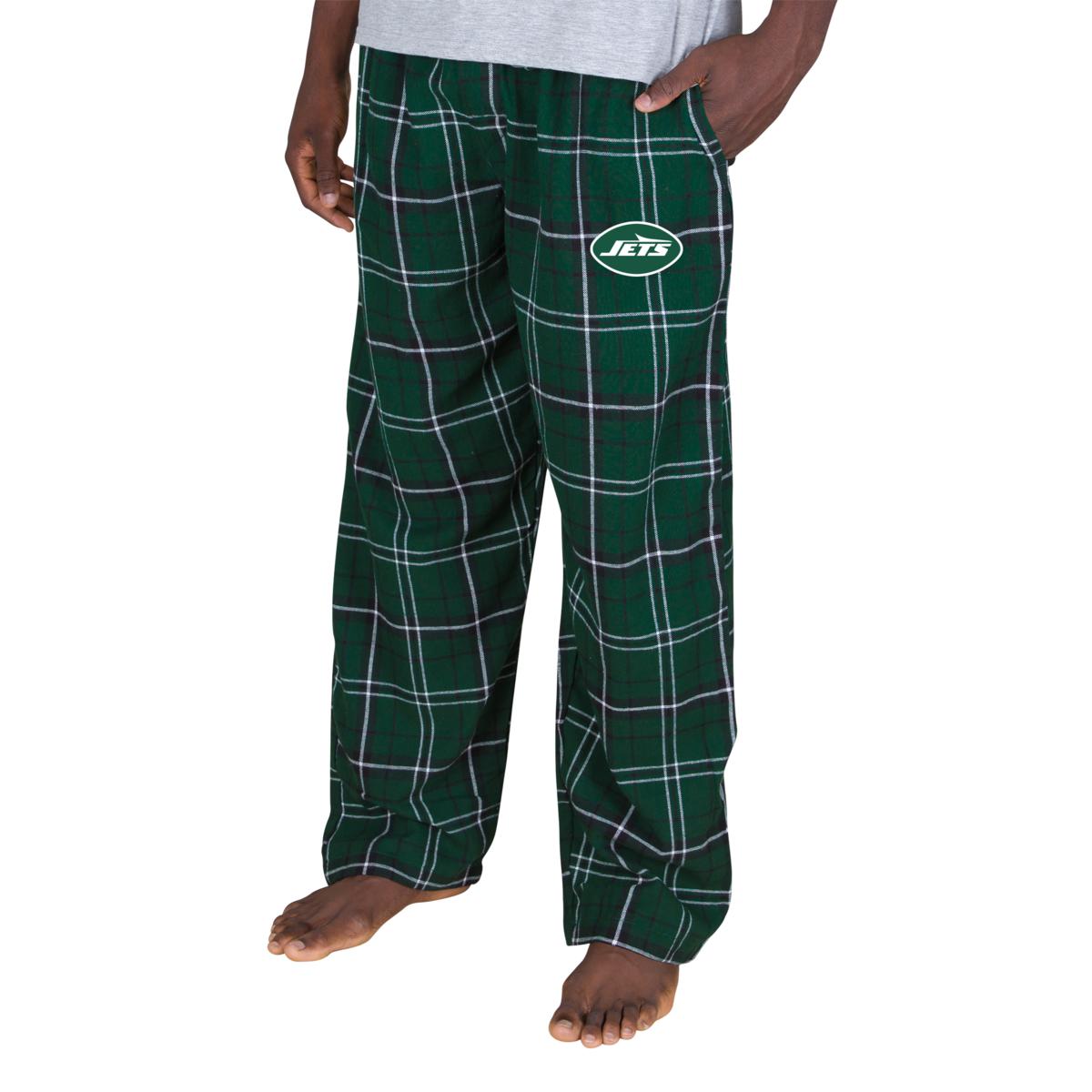 Officially Licensed Men's Plaid Flannel Pant by Concept Sports - Jets ...