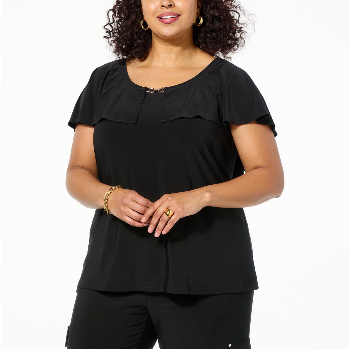 Antthony Studio Knit Capelet Top - 23223897 | HSN