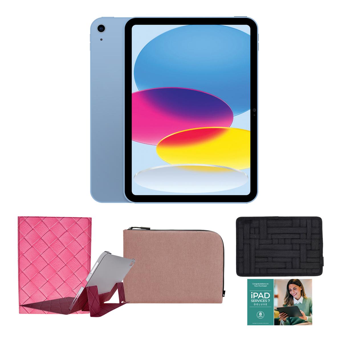 Apple 11 iPad 128GB w/Keyboard, Case, Sleeve and Accessories - Blue | HSN