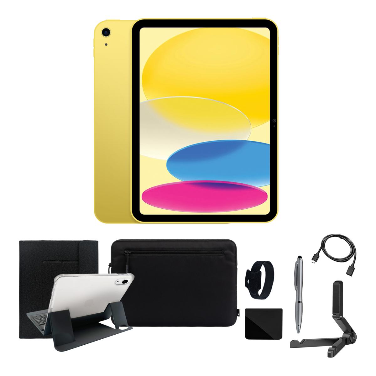 Apple iPad 11" 11th Gen Yellow 256GB Wi-Fi Bundle w/Case & Voucher ...