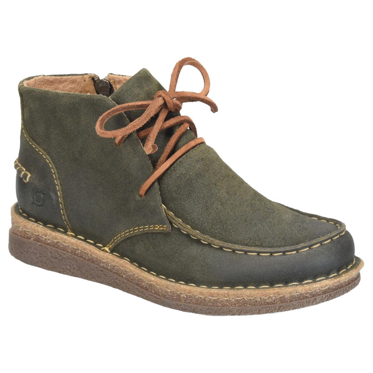 Born® Analia Moc-Toe Lace-Up Ankle Bootie | HSN
