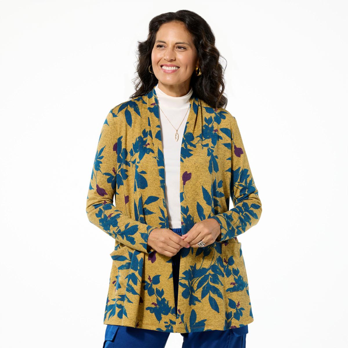 Colleen Lopez Printed Sweater Knit Topper | HSN