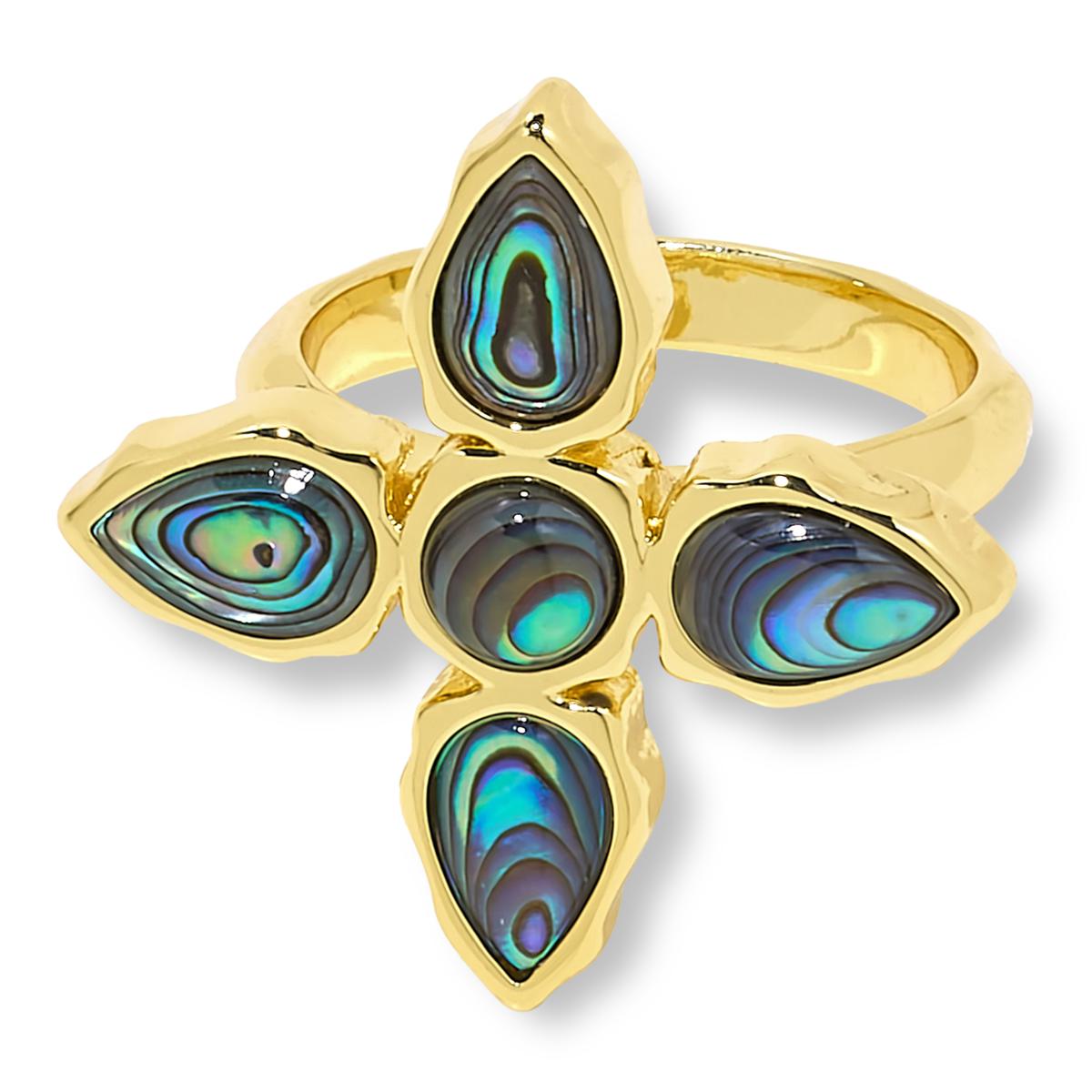 Connie Craig Carroll Jewelry Claira Shell Cross Ring - 23525476 | HSN