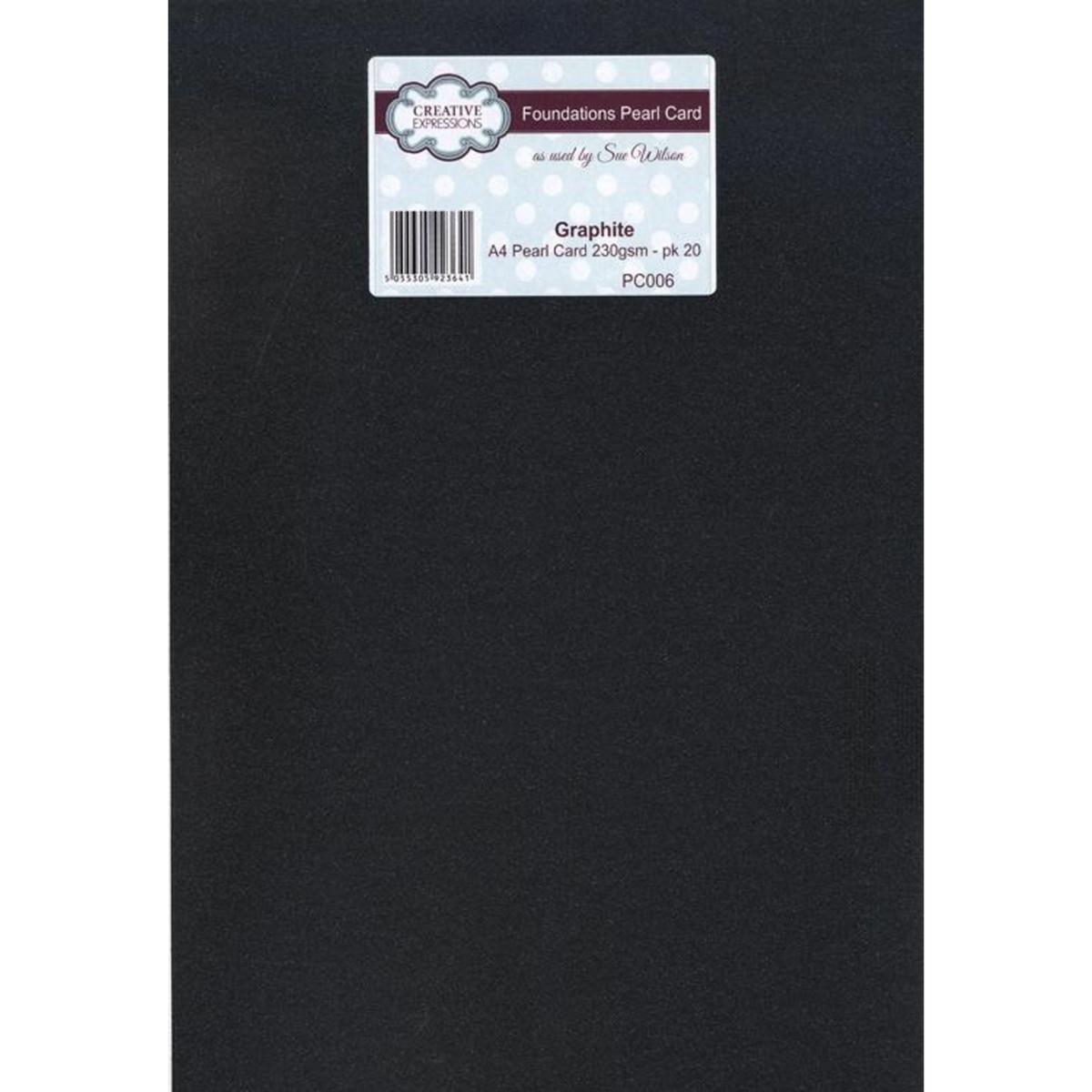 Creative Expressions Foundation A4 Pearl Cardstock 230gsm - Graphite ...