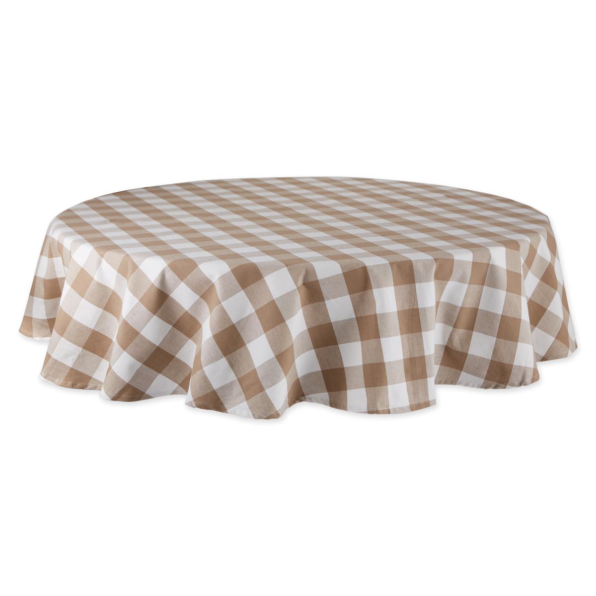 Design Imports Buffalo Check Tablecloth - 70" Round - 9930384 | HSN