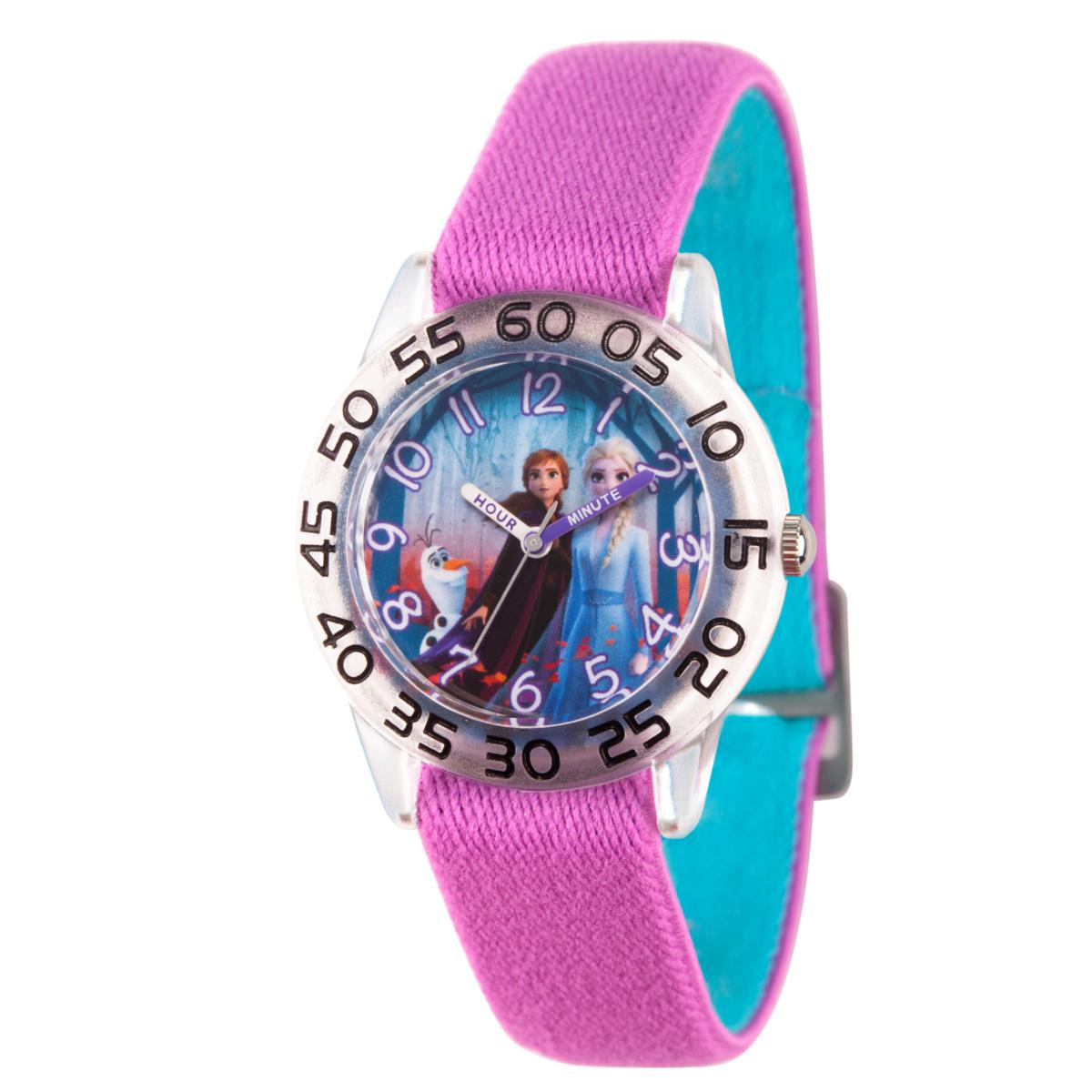 Disney Frozen 2 Elsa and Anna Kids' Clear Watch w/ Reversible Strap ...