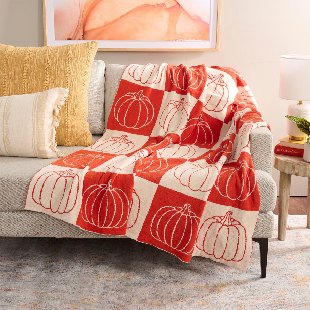 Emryn House 50" x 60" Fall Checkered Throw | HSN