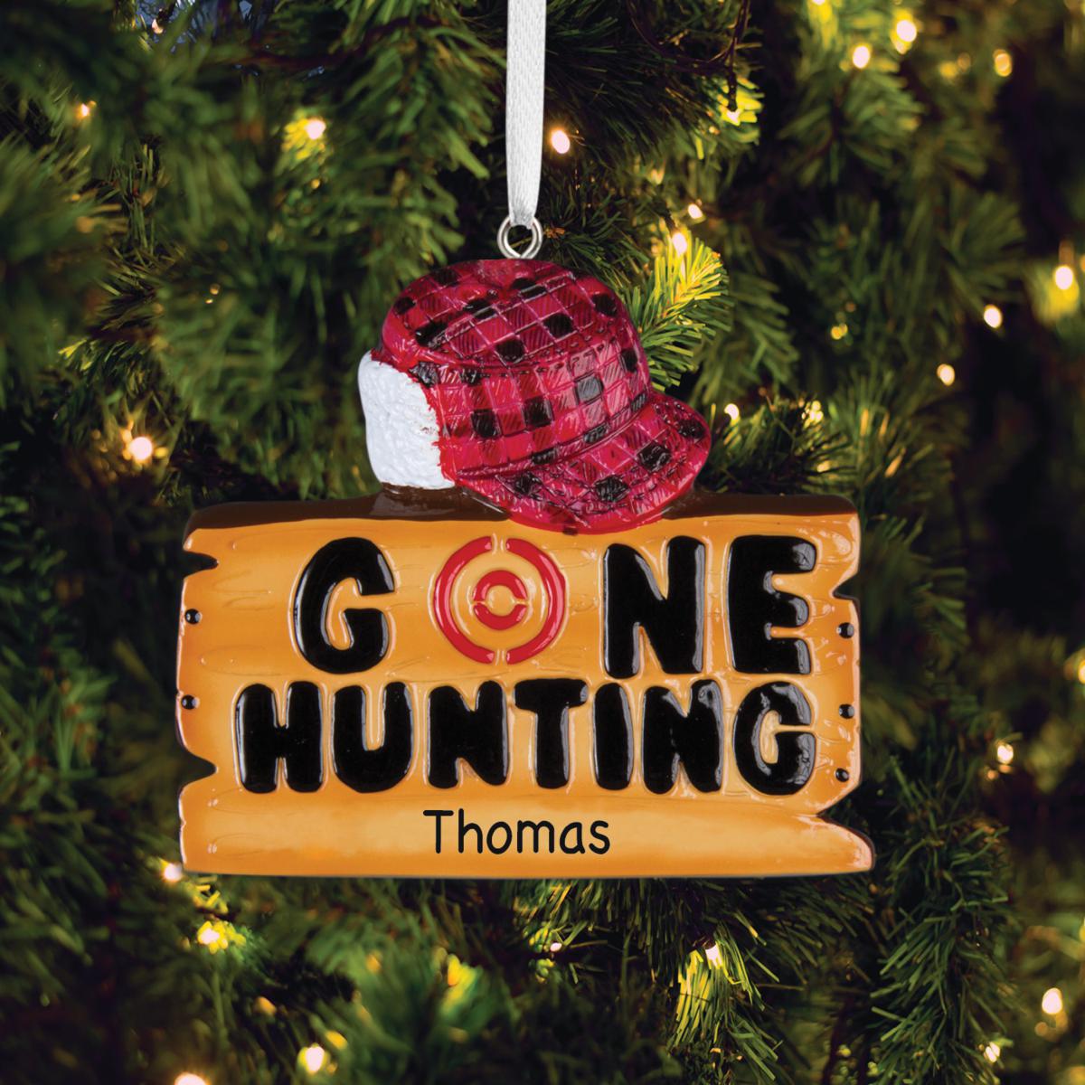Gone Hunting Sign Personalized Ornament | HSN