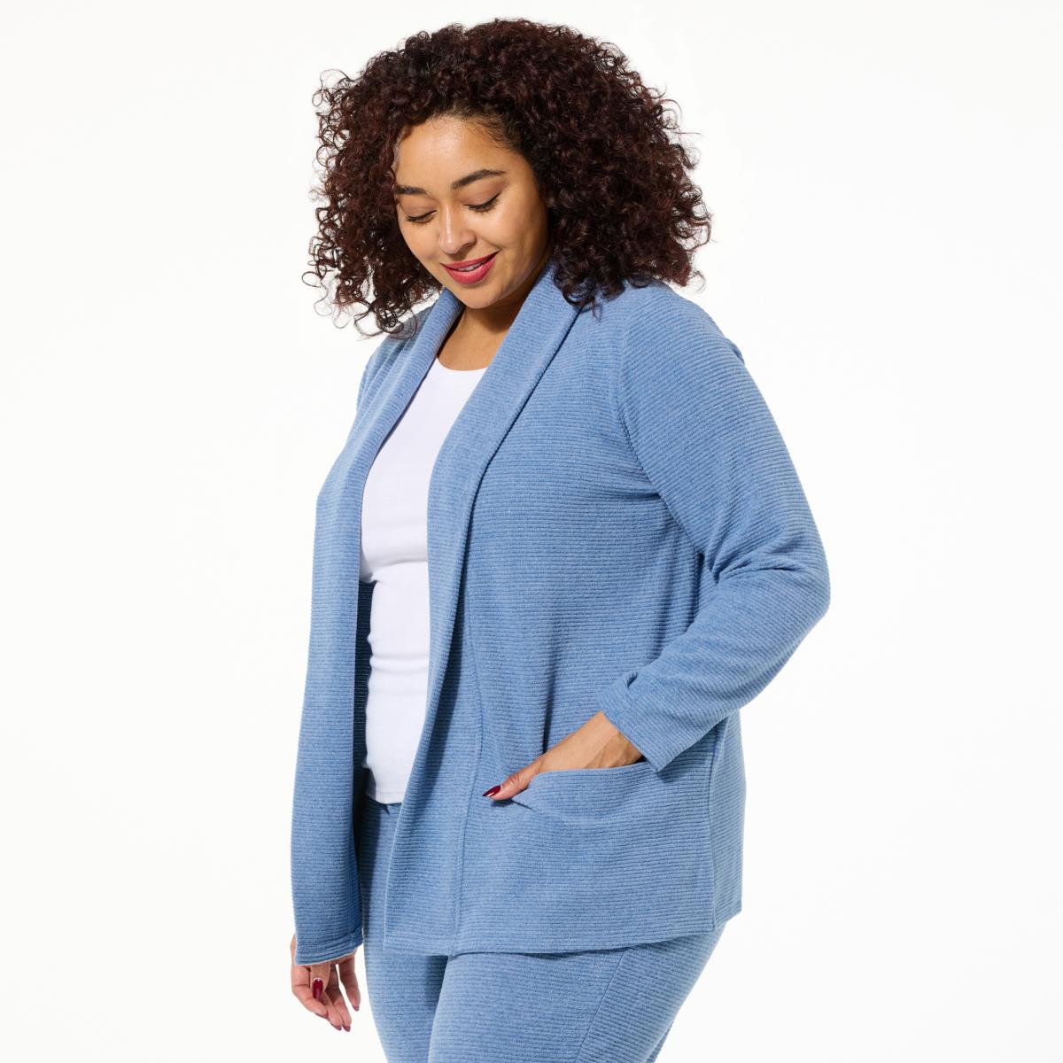 HUE Ribbed Sweater Knit Cardigan - 23341308 | HSN