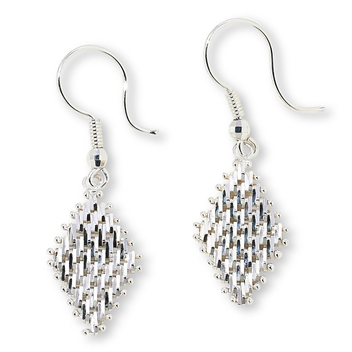 Imperial Silver Ultra Lamé Sterling Silver Diamond-Cut Drop Earrings ...