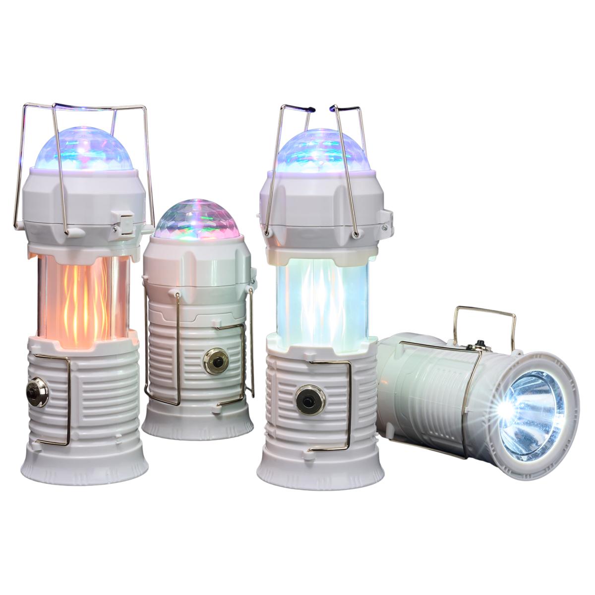 Improvements 4-pack 4-in-1 Lanterns with Flame & Party Lighting | HSN