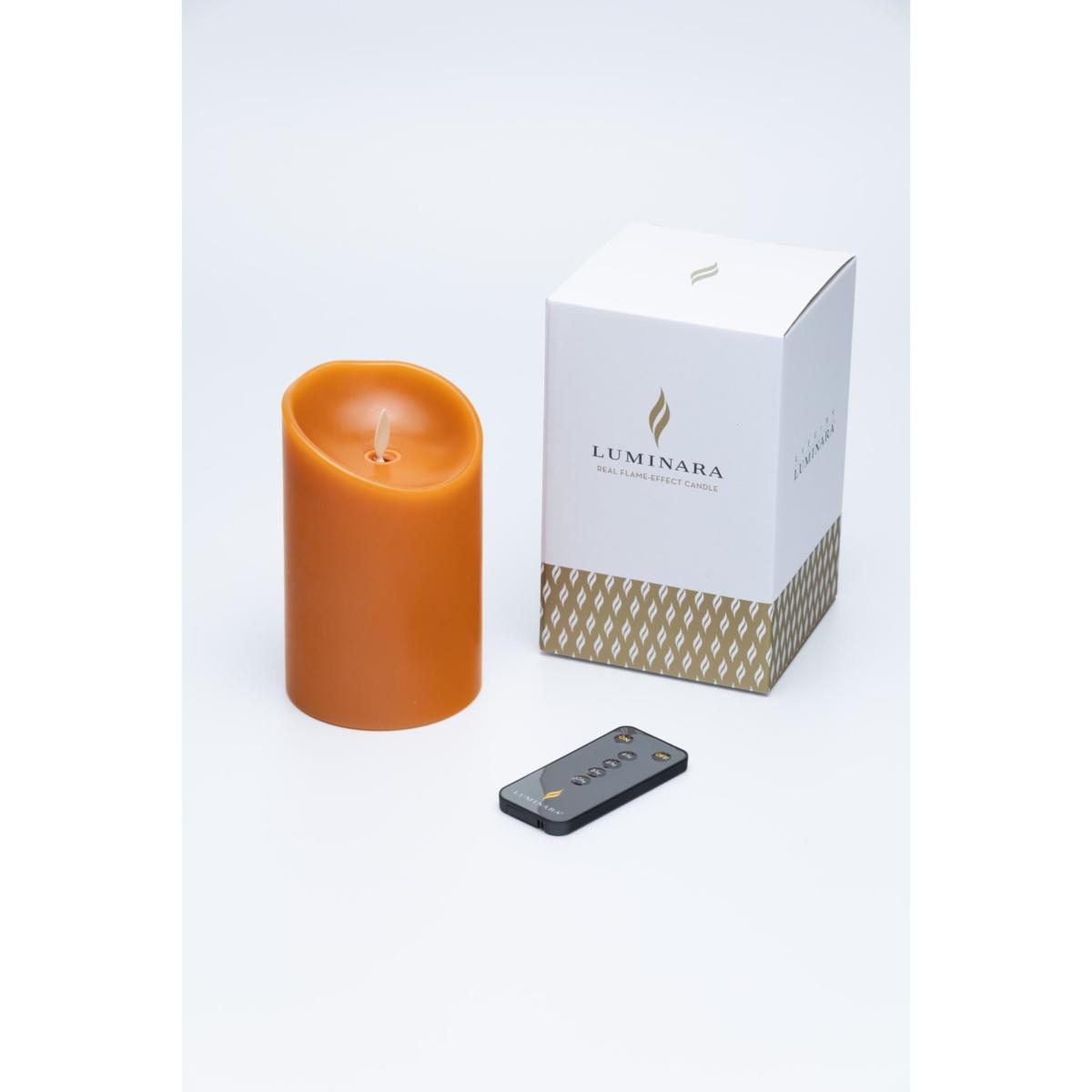 Luminara 5" Unscented Wax Flameless Pillar Candle w/ Remote Control ...