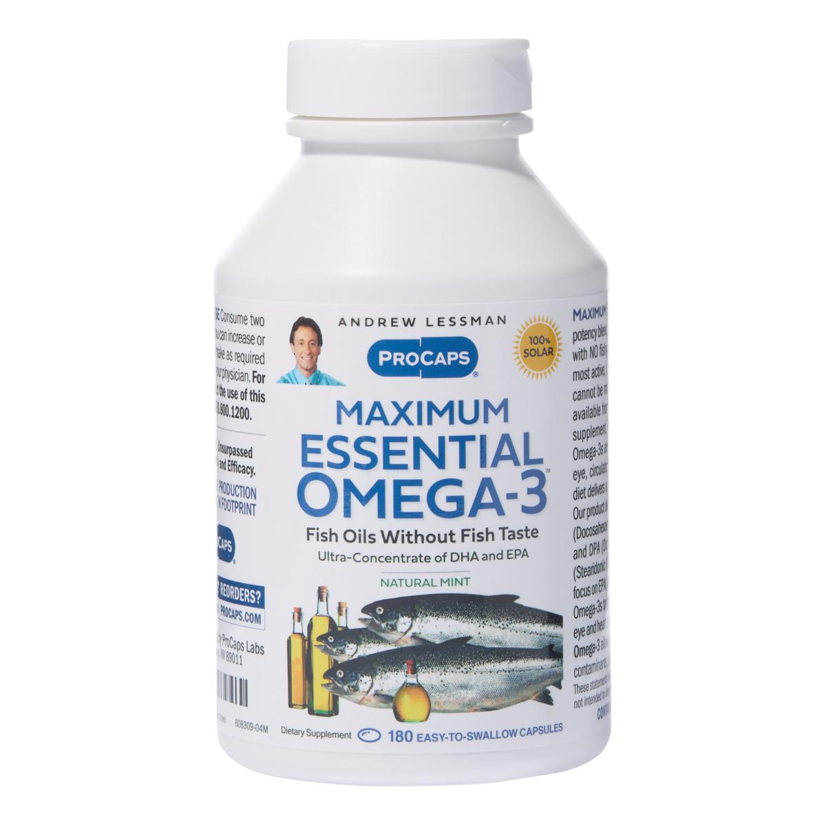 Maximum Essential Omega-3 Mint - 180 Capsules - 9437426 | HSN