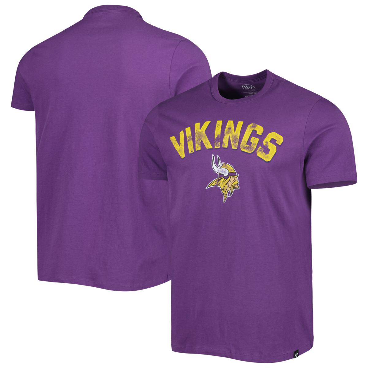 Men's '47 Purple Minnesota Vikings All Arch Franklin T-Shirt - 21602585 ...