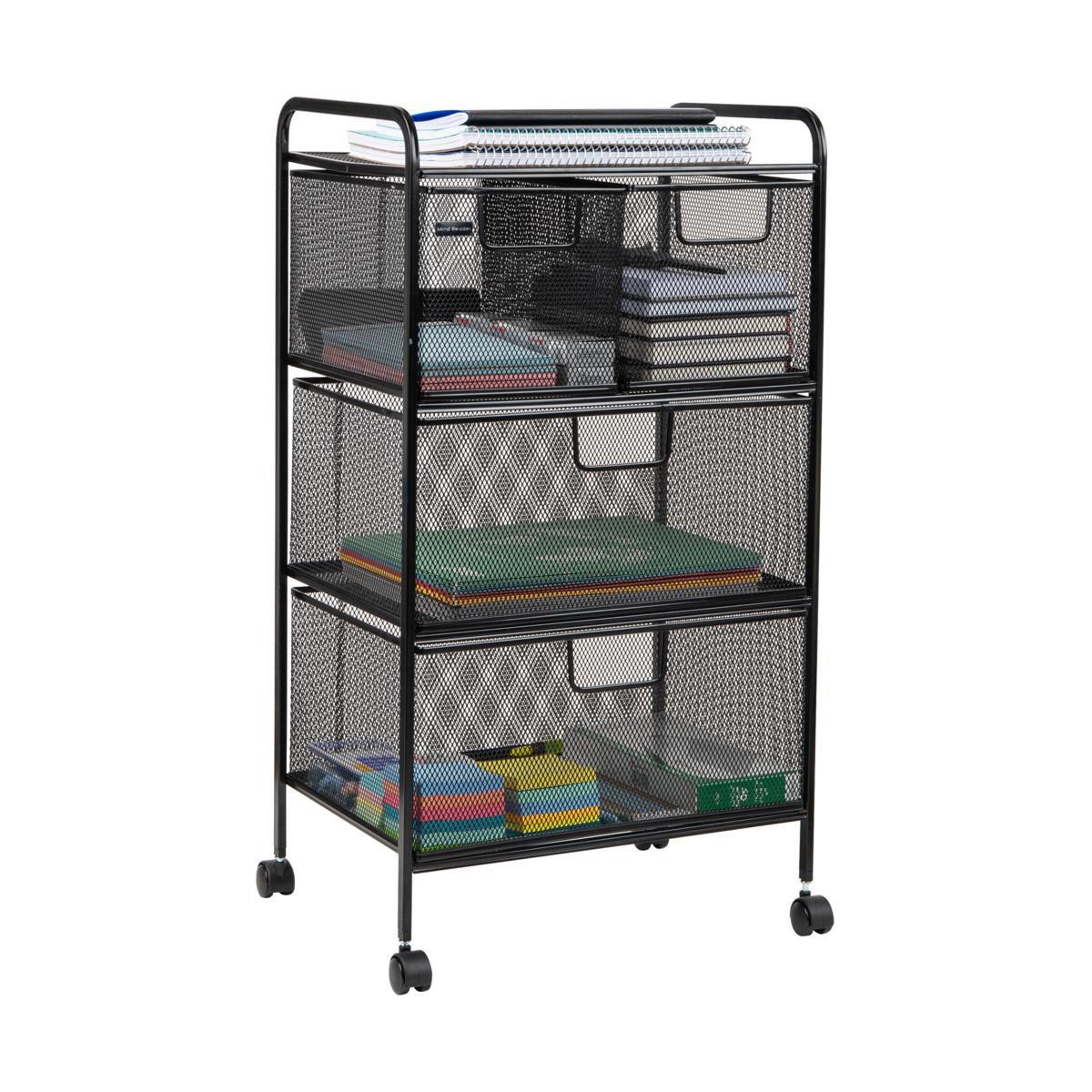 Mind Reader 4-Drawer Rolling Mesh Office Storage Cart - 9646297 | HSN