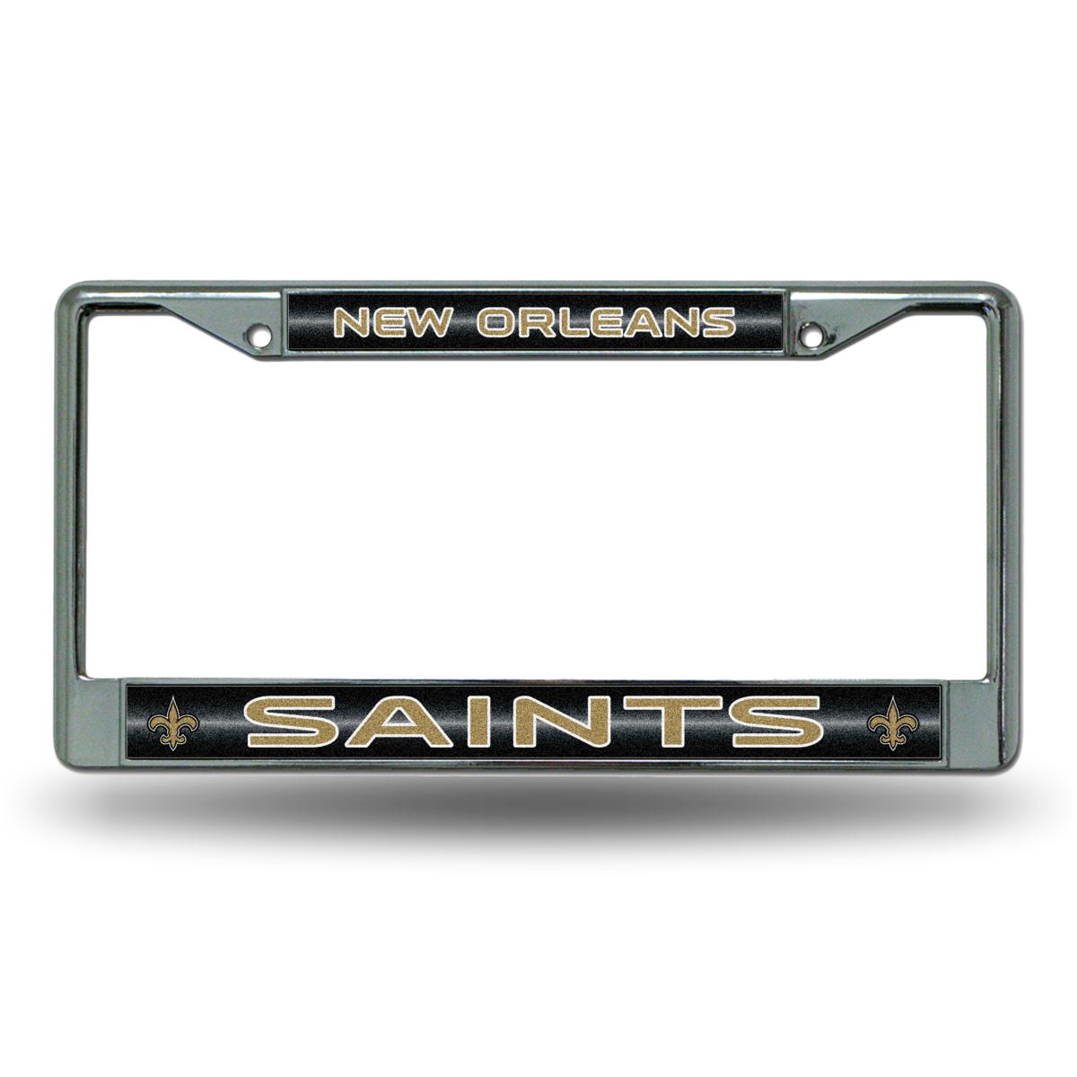 Officially Licensed NFL Bling Chrome Frame - Saints - 7710185 | HSN
