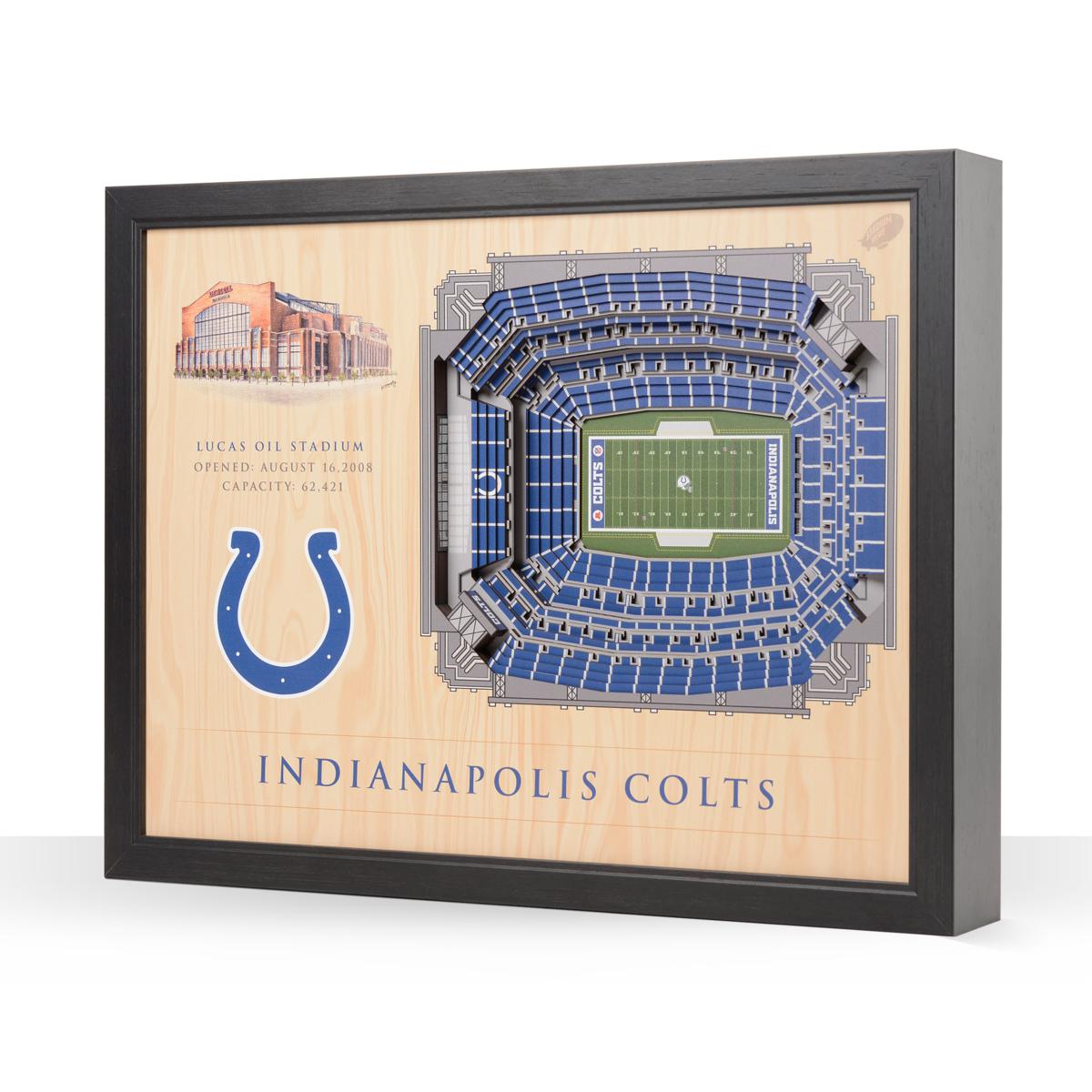 Officially Licensed NFL Indianapolis Colts StadiumView 3D Wall Art ...