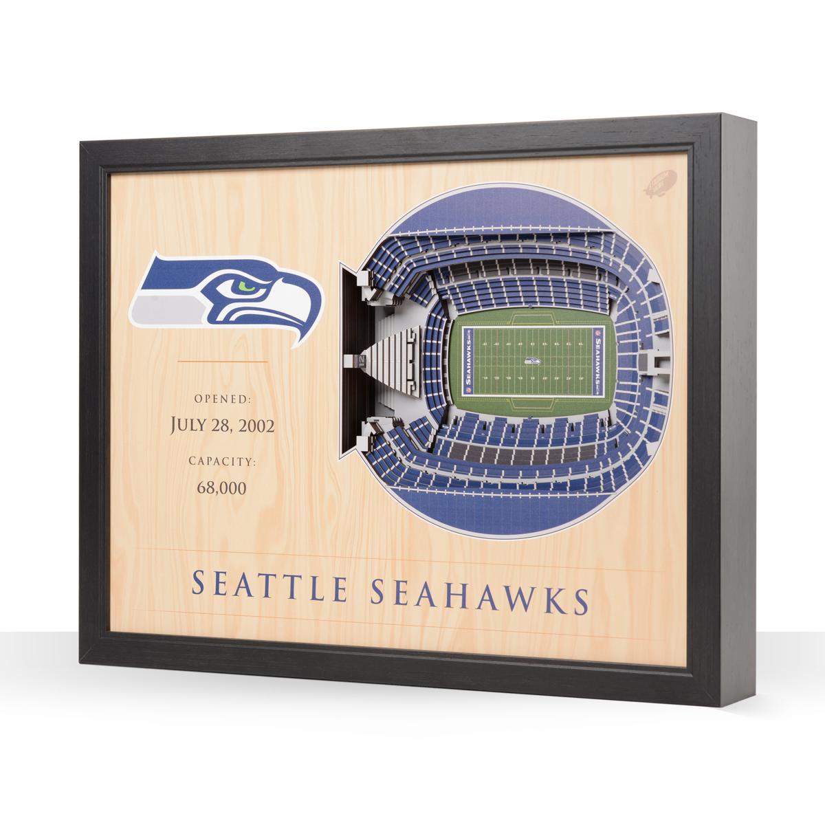 Officially Licensed NFL Seattle Seahawks StadiumView 3D Wall Art ...
