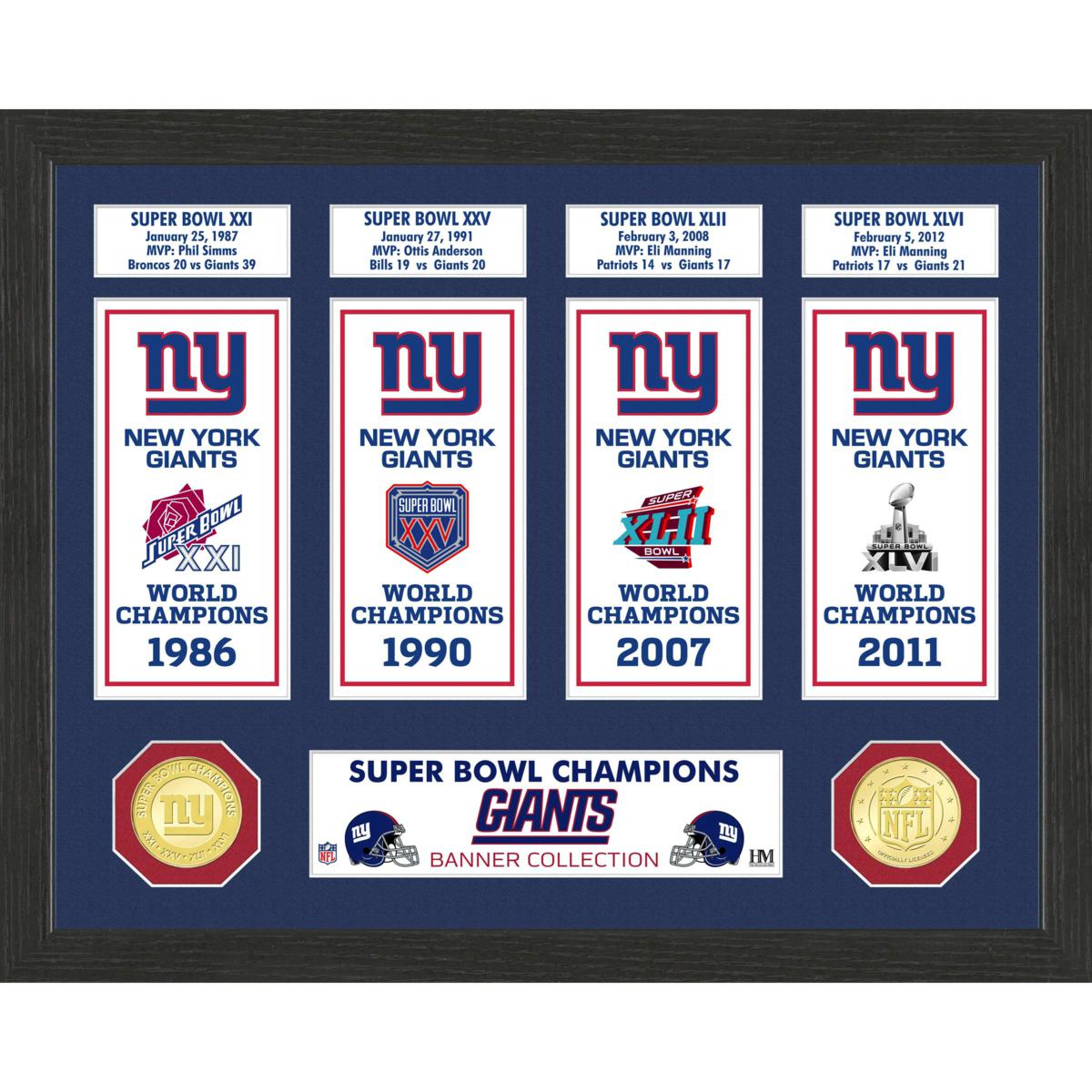 Officially Licensed NFL Super Bowl Banner Frame - Giants - 23369757 | HSN