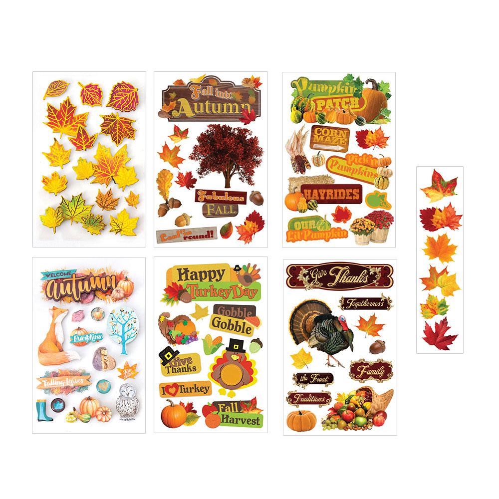 Paper House Thanksgiving Paper Crafting Sticker Bundle - 9776792 | HSN