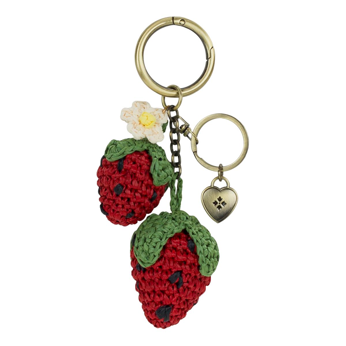 Patricia Nash Strawberry Quick-Release Key Ring Fob | HSN