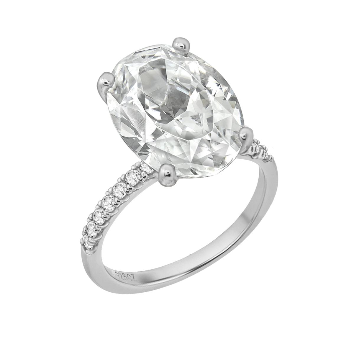 Radiance by Absolute™ 19.29ctw Oval Solitaire Engagement Ring | HSN