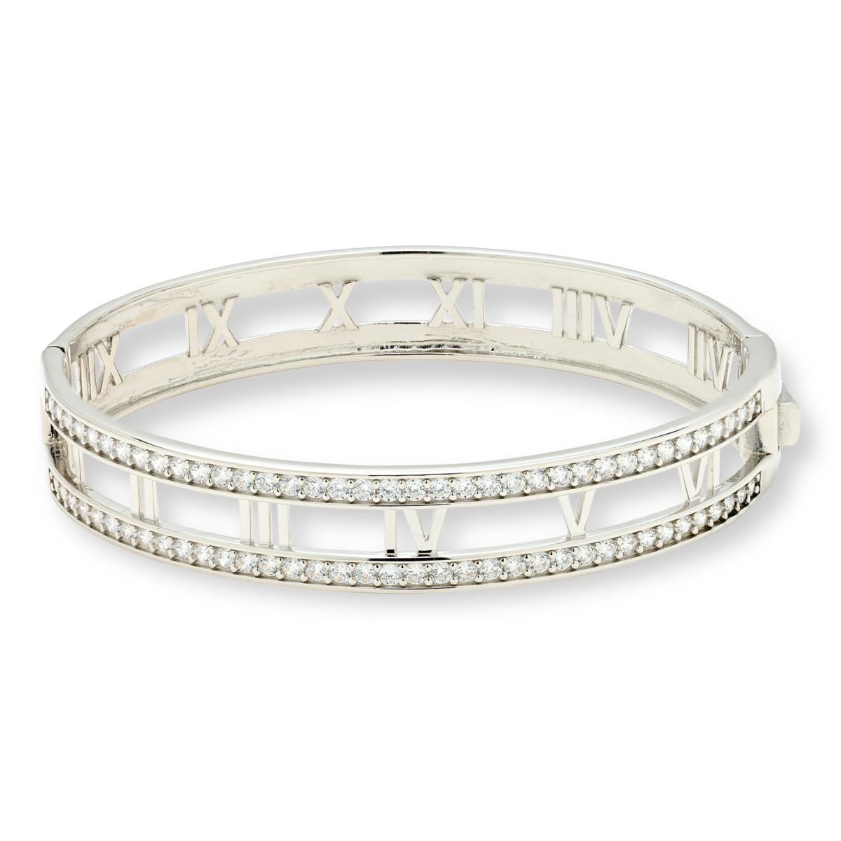 Radiance by Absolute™ 4.30ctw Roman Numeral Bangle Bracelet | HSN