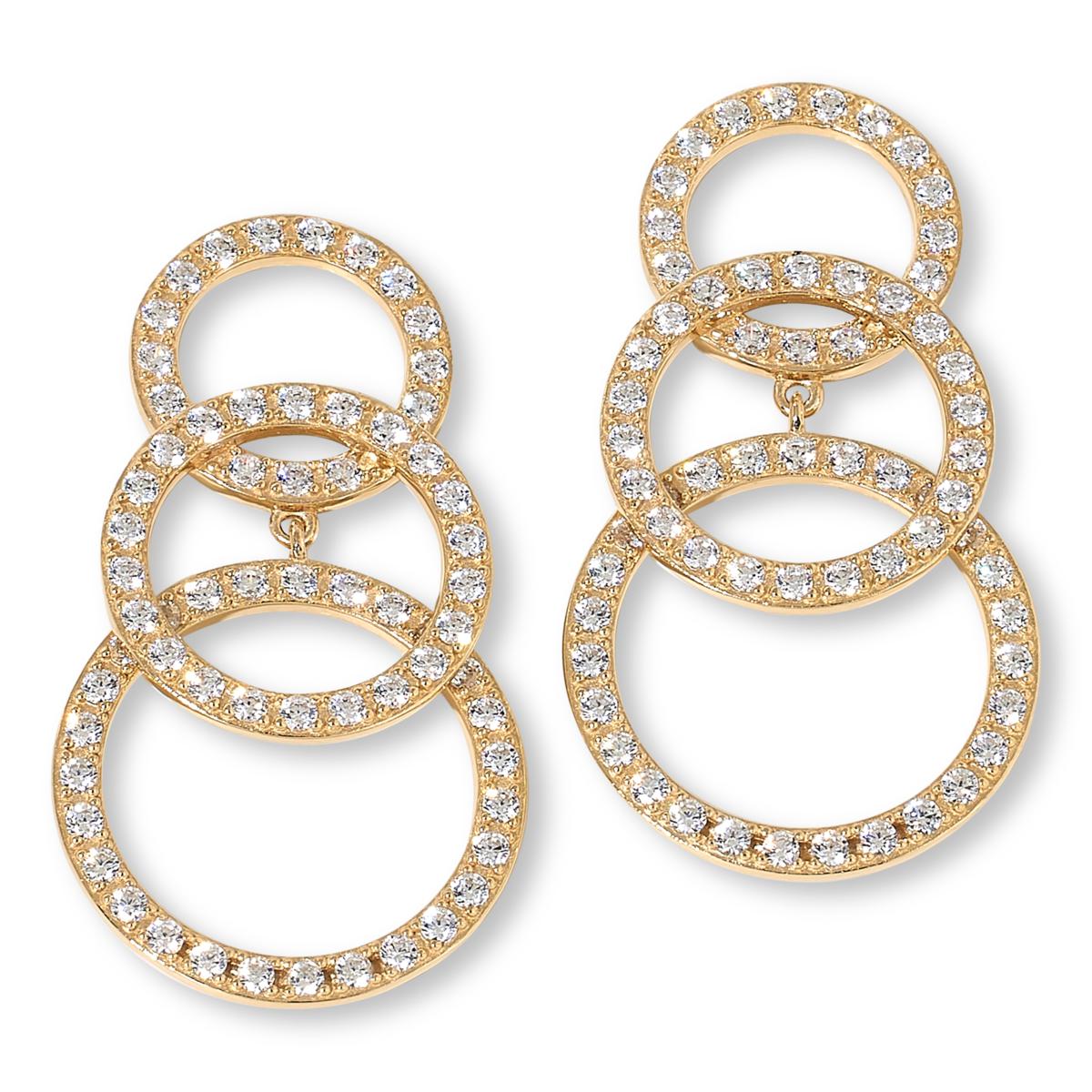 Radiance by Absolute™ 5.44ctw Triple Circle Drop Earrings | HSN
