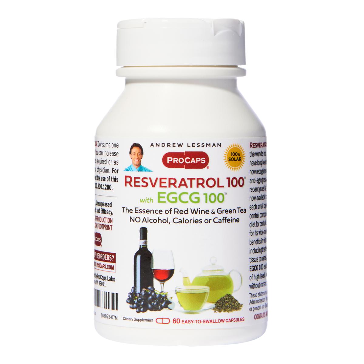 Andrew Lessman Resveratrol-100 EGCG-100 - 60 Capsules | HSN