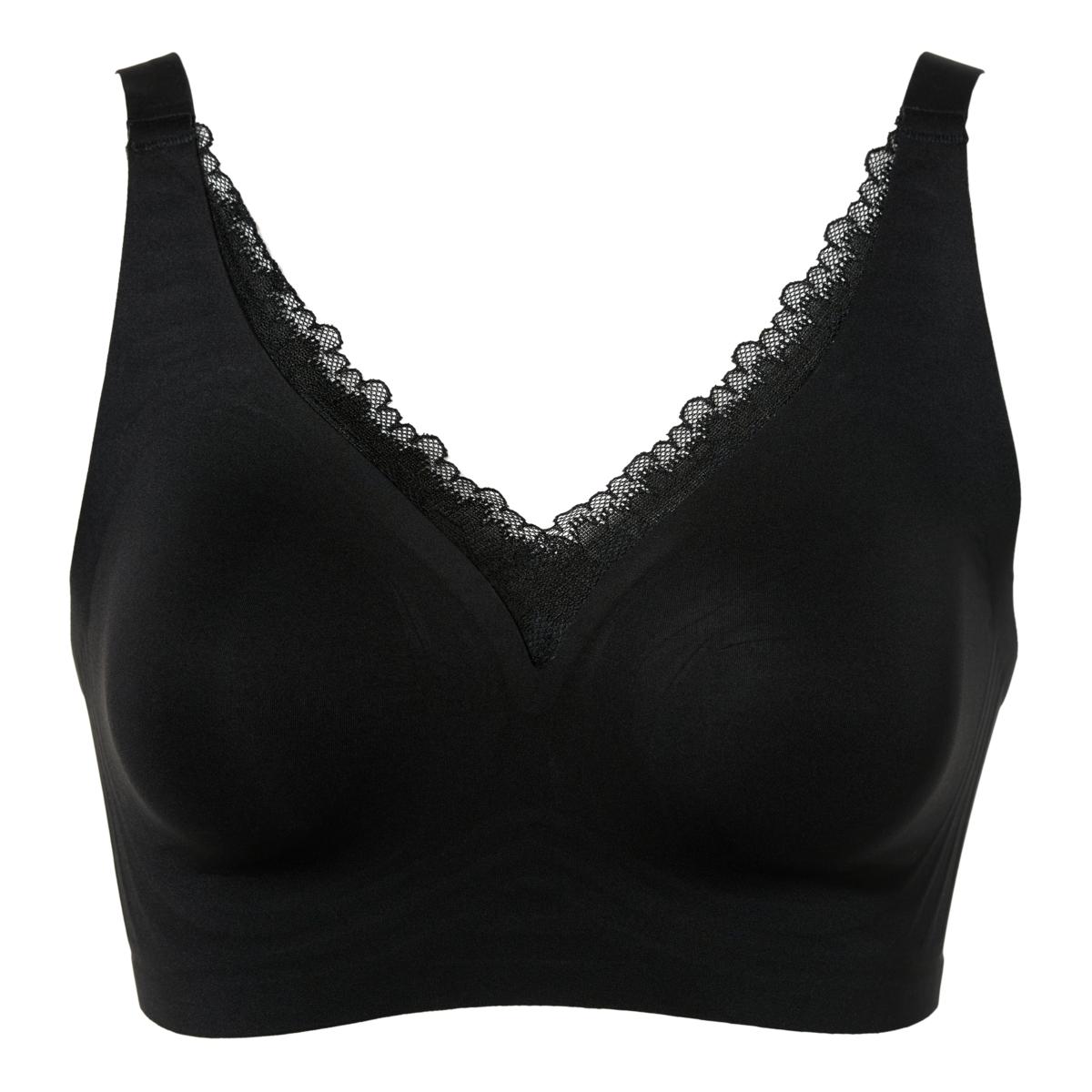 Rhonda Shear Lace-Detail Gel Bra with Back Closure | HSN