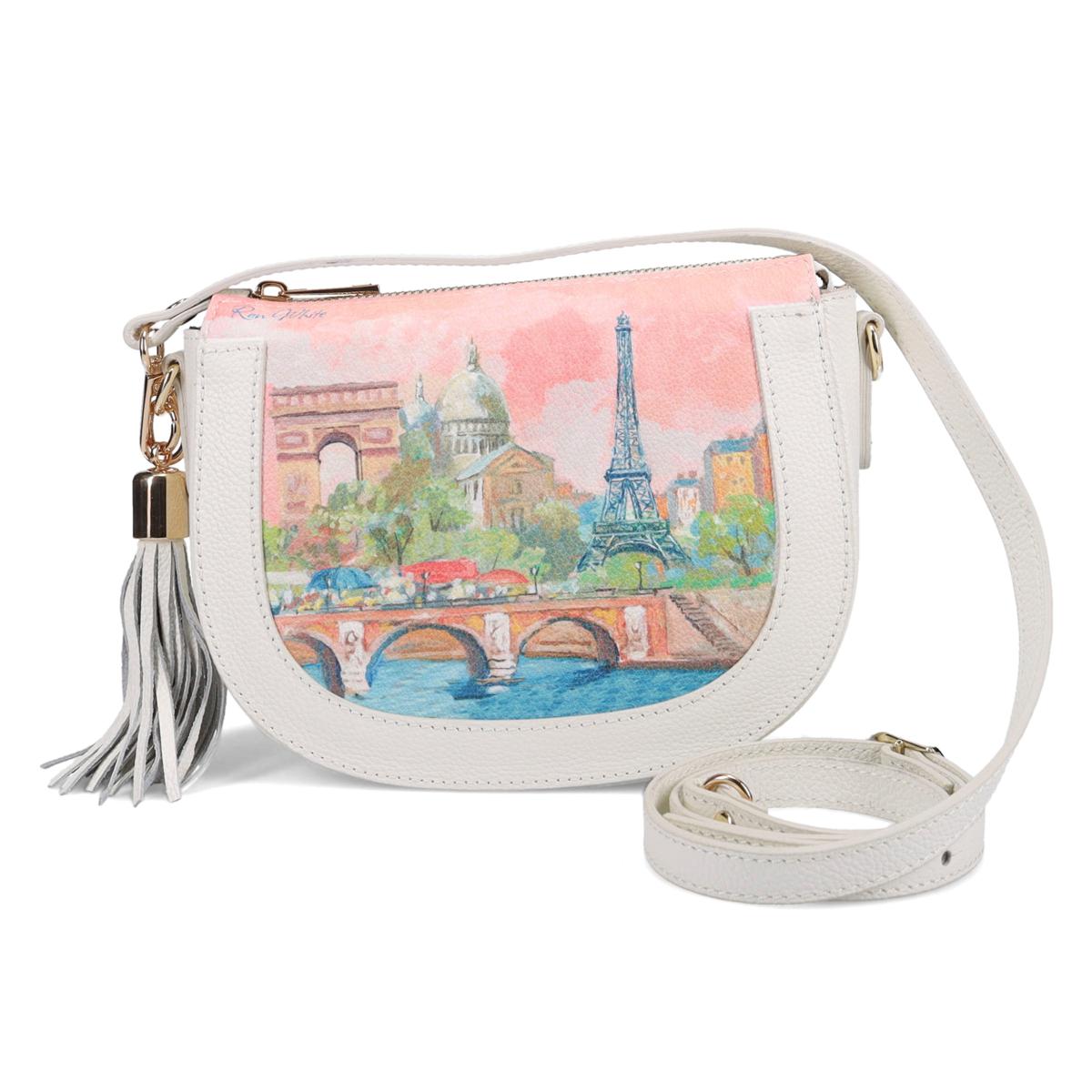 Ron White Amara Leather Crossbody Saddle Bag - 23581108 | HSN