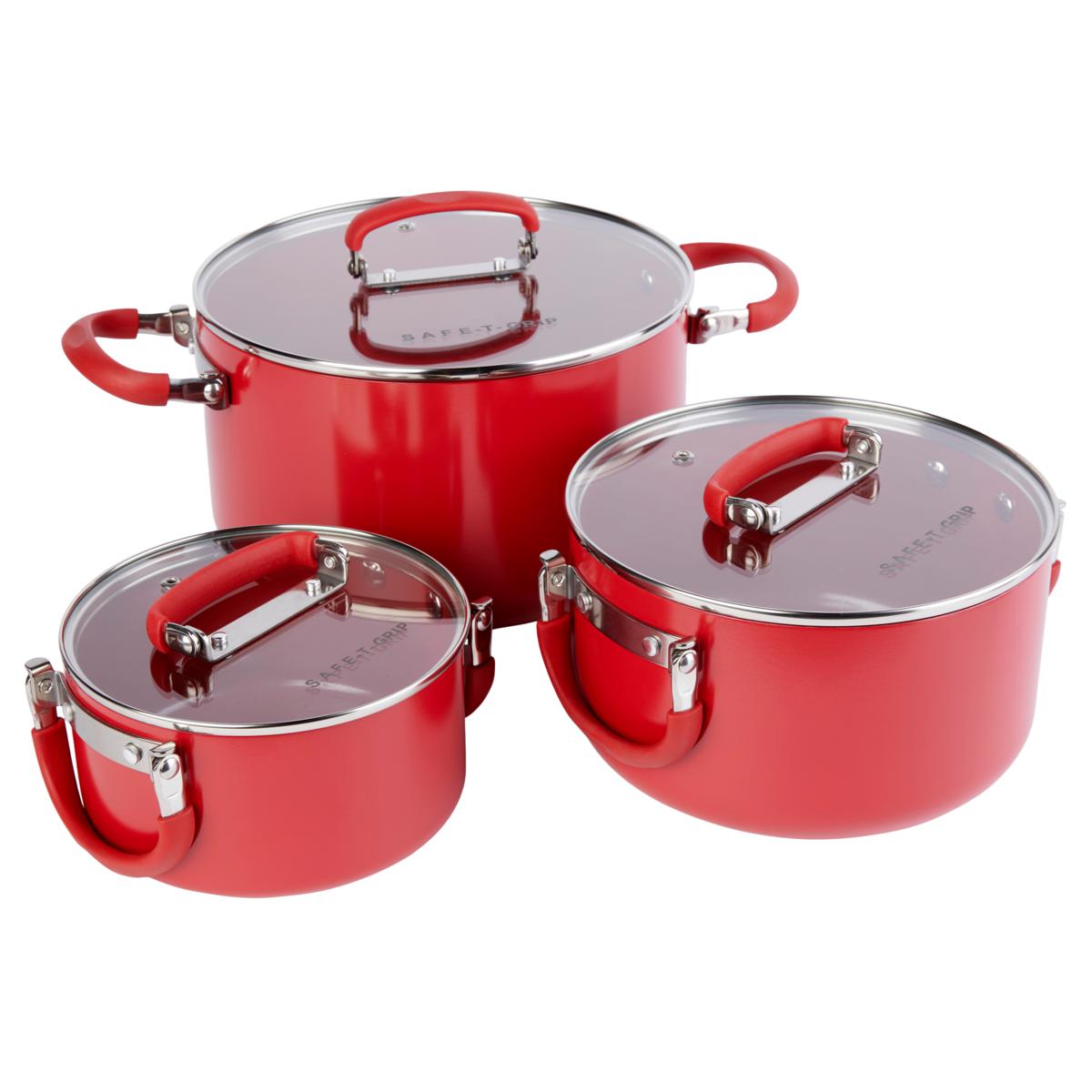 Safe-T-Grip 6-piece Stacking Cookware Set | HSN