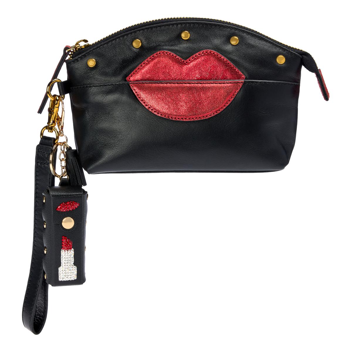 Sharif Legacy Date Night Leather Wristlet Clutch & Lipstick Case ...