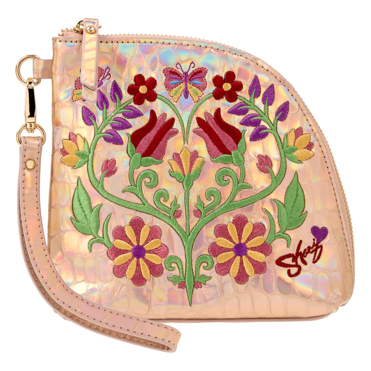 Sharif Legacy Floral Embossed Quilted Leather Wristlet - 23536128 | HSN