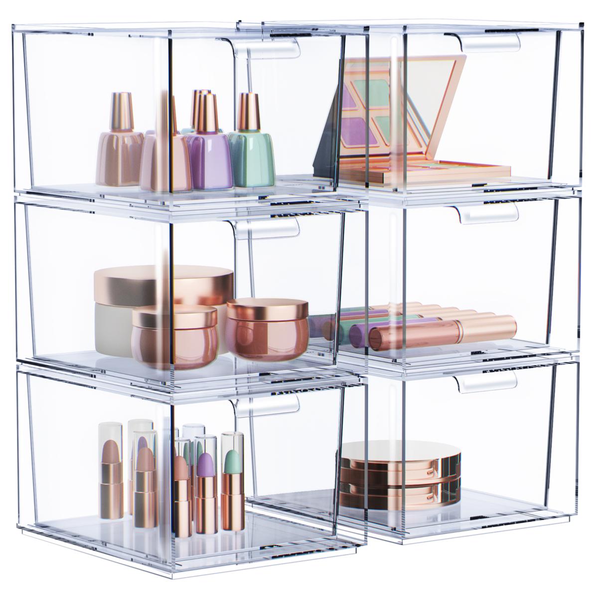 Sorbus 6-Pk Stackable Makeup Organizer - 23523464 | HSN